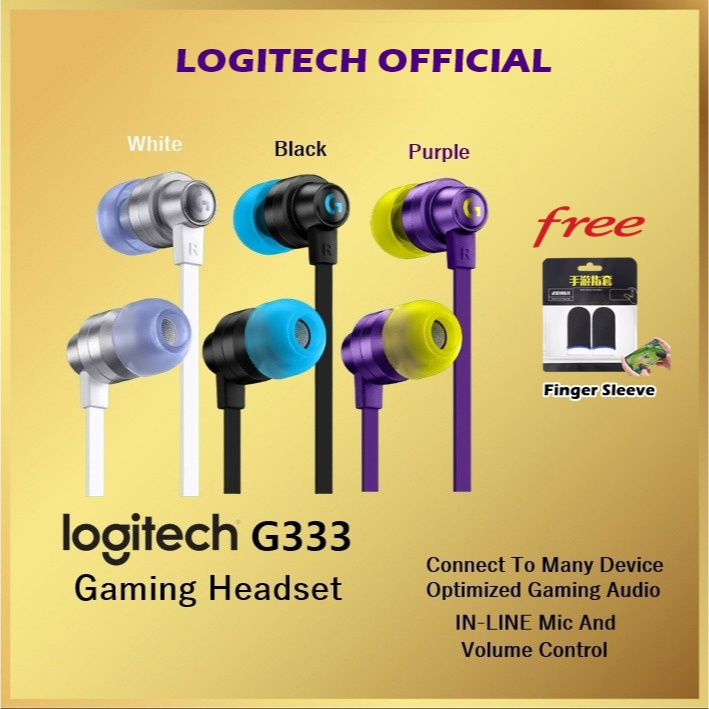 Jual Logitech G333 In-Ear Earphone Gaming with Type C Adapter G 333 ...