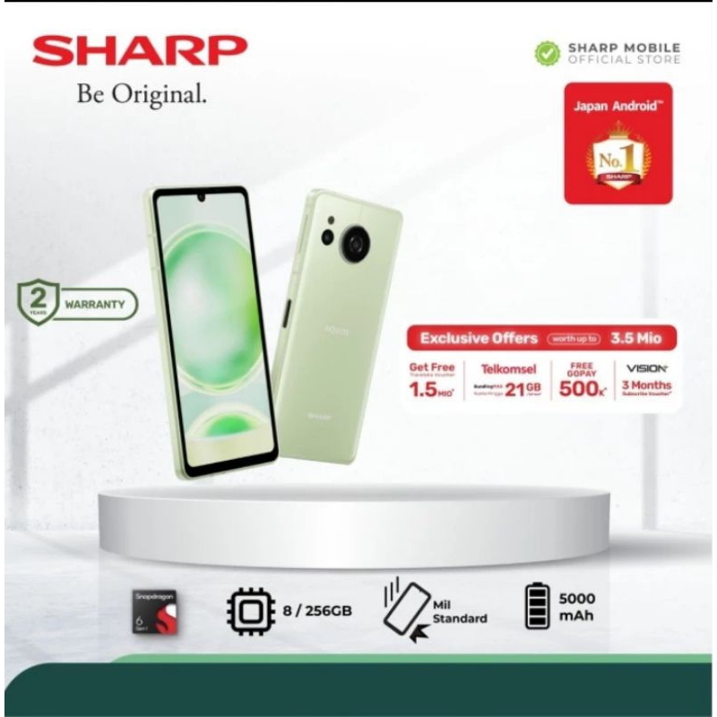 Jual Handphone Smartphone SHARP AQUOS Sense8 8GB/256GB (Garansi Resmi ...