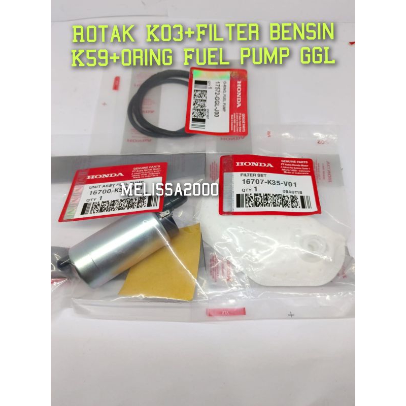 Jual Rotak K03+Filter bensin K59+Oring Fuel pump Revo fit injeksi Revo ...