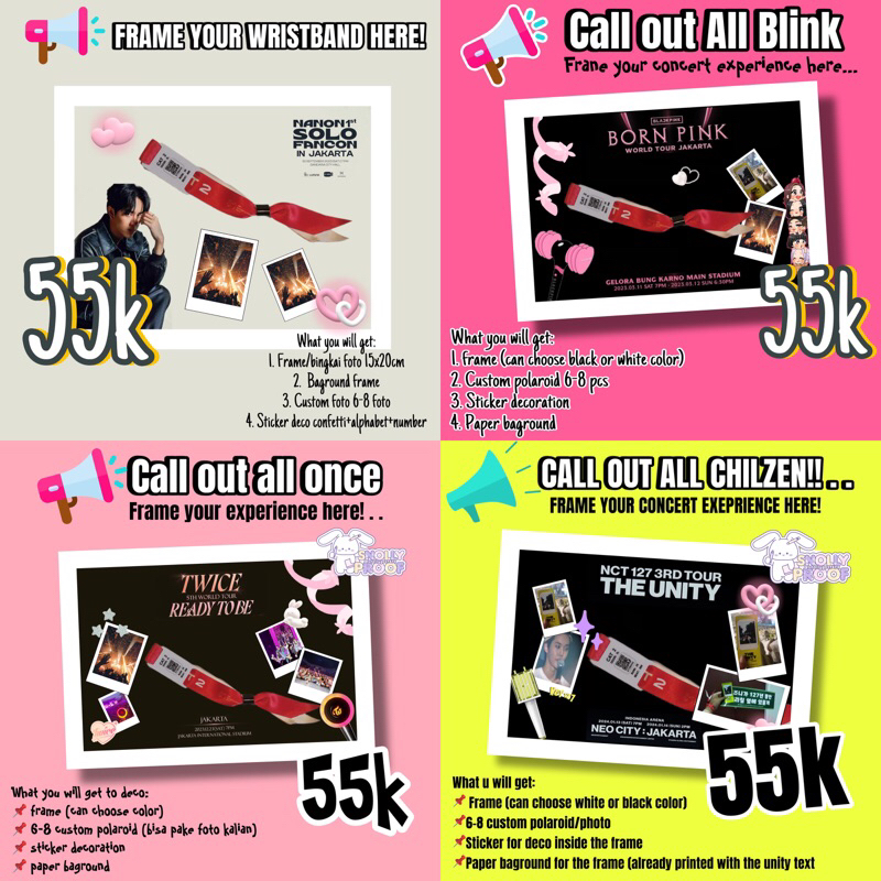 Jual CUSTOM FRAME CONCERT (UNTUK BAGROUND BISA APA AJA, TULIS DI ...