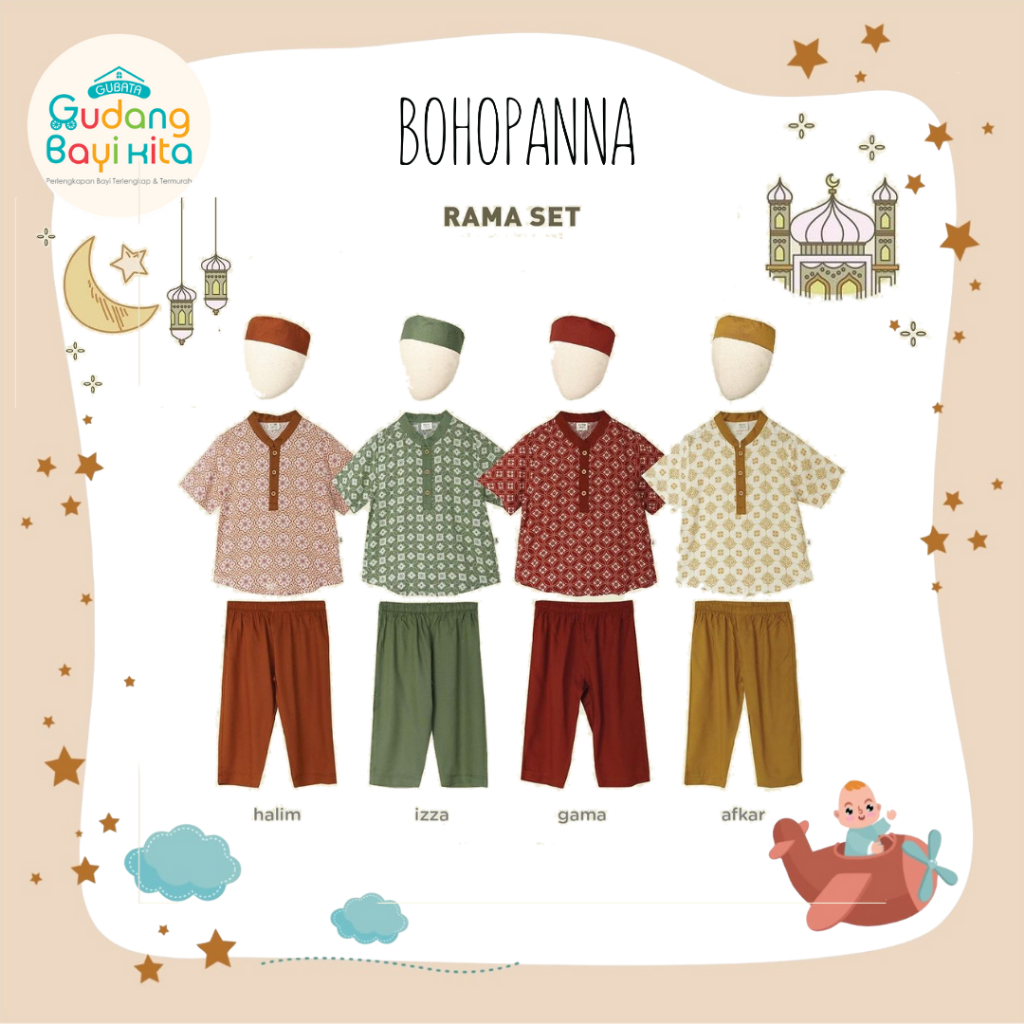 Jual BOHOPANNA RAMA SET - Baju Koko Set Lengan Panjang - Baju Lebaran ...