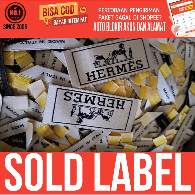 Jual SOLDLABEL PABRIC LABEL INDUSTRI LABEL HRM | Shopee Indonesia
