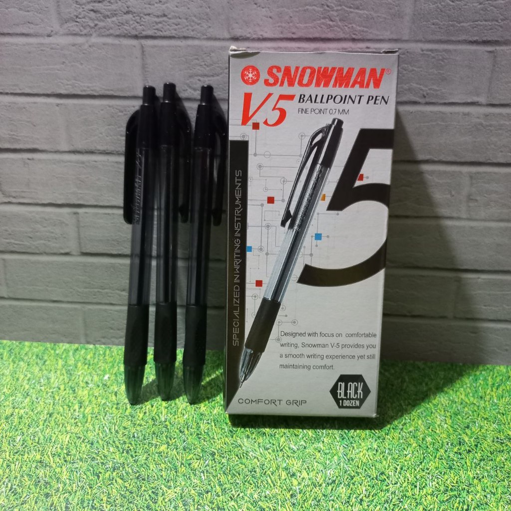 Jual Bolpoin/pulpen Snowman V5 (1 lusin) | Shopee Indonesia