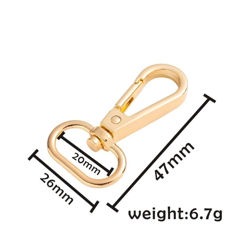 Jual Pengait Besi tas 2 cm gold Tebal / Kaitan tas / Cantiolan tas gold ...