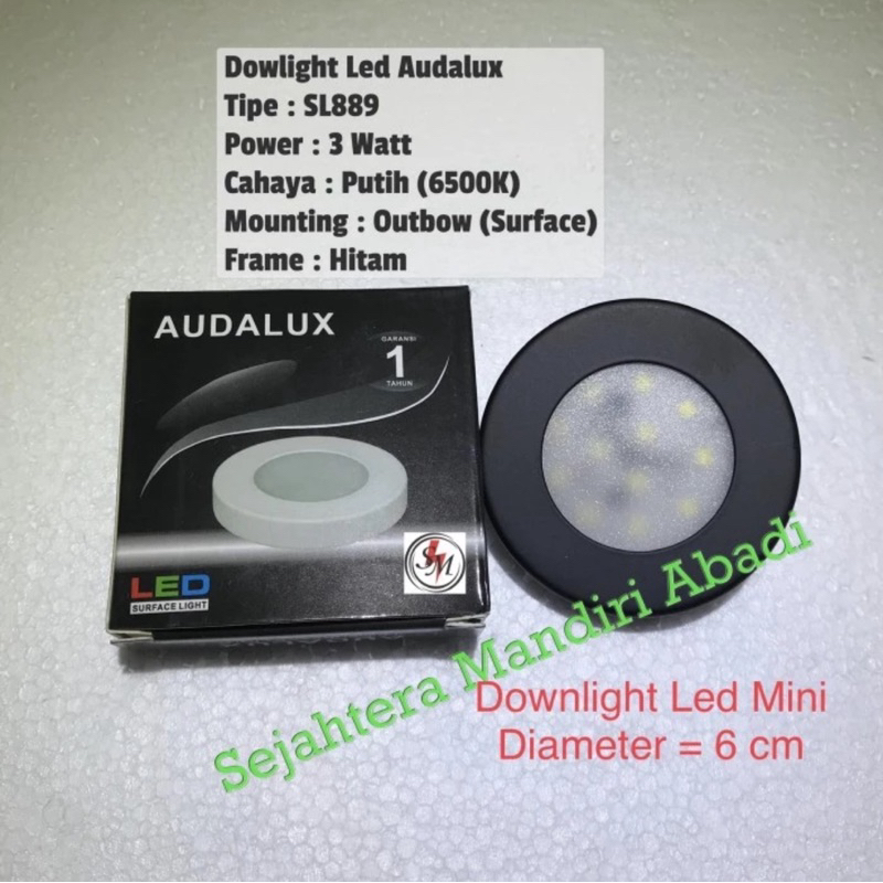 Jual Downlight LED Mini 3 Watt Outbow Putih / Hitam 3000K / 6500K ...