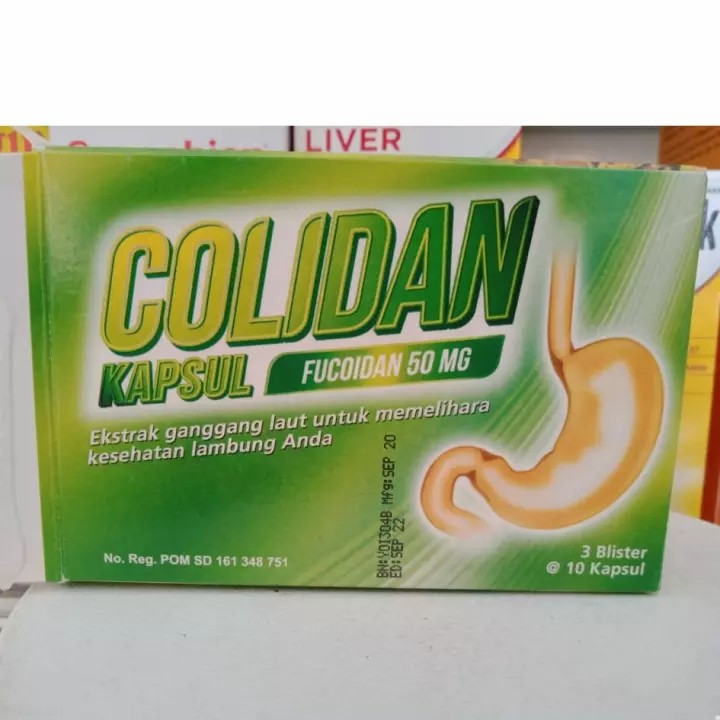Jual Colidan Fucoidan 50mg isi 10 Kapsul - Memelihara Kesehatan Lambung ...