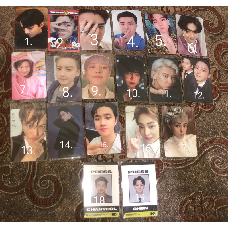 Jual Photocard Official EXO Sehun Chanyeol Suho DO Chen Kai Xiumin ...