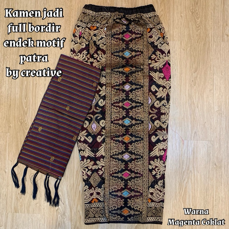 Jual Kamen jadi motif patra endek katun tidak strait free selendang by ...