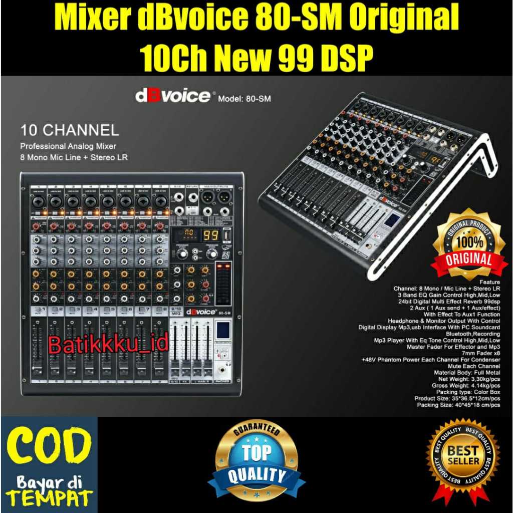 Jual Mixer dBvoice 80SM 80 SM Original 10Ch NEW 99 DSP DB VOICE | Shopee Indonesia