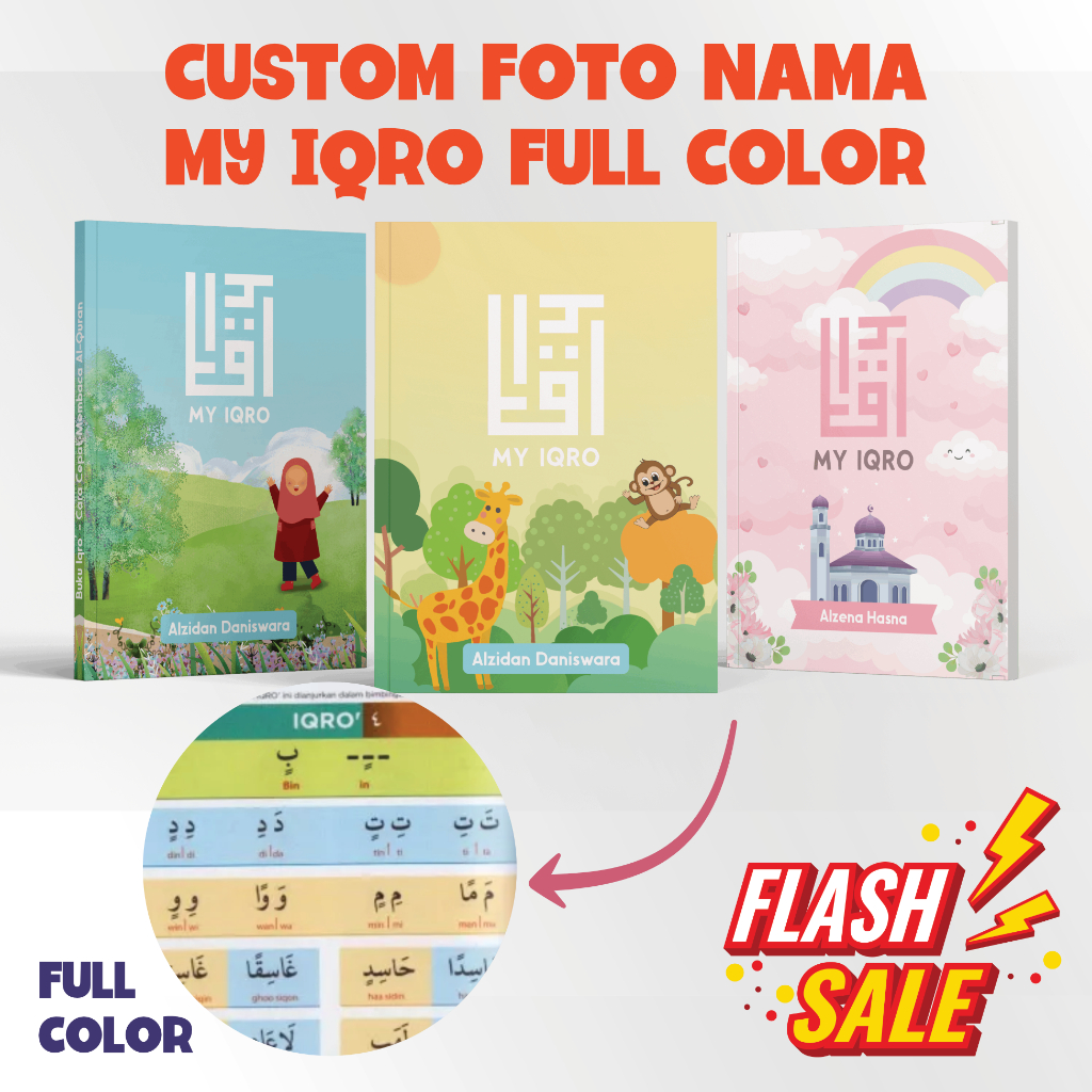 Jual Iqro Kids Full Color - Bisa Custom Nama dan Foto Anak cocok untuk ...