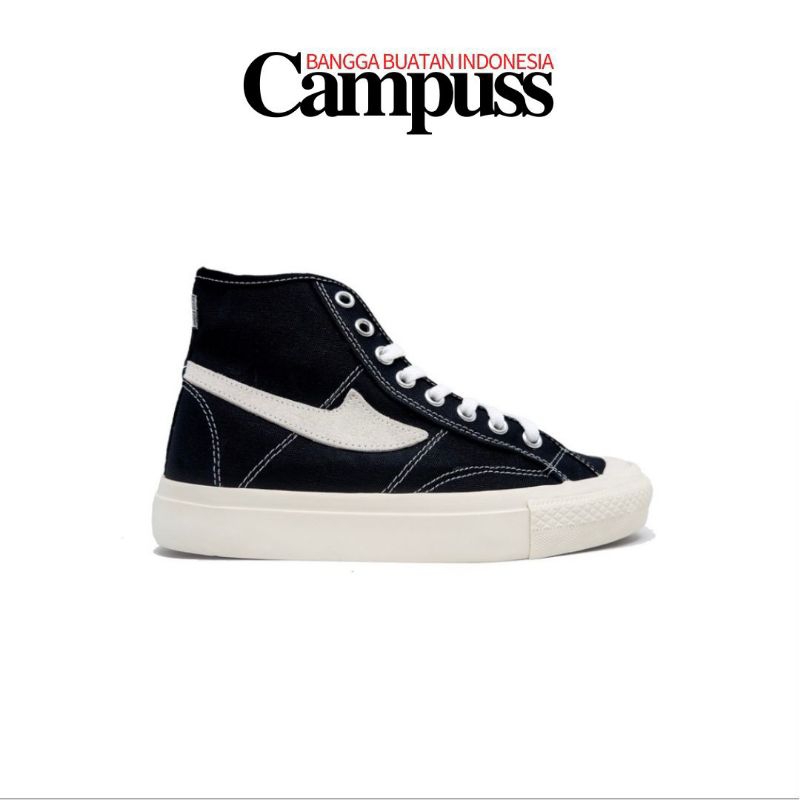 Jual CAMPUSS - Sepatu Pria Wanita MayDay High Black White Running Shoes ...
