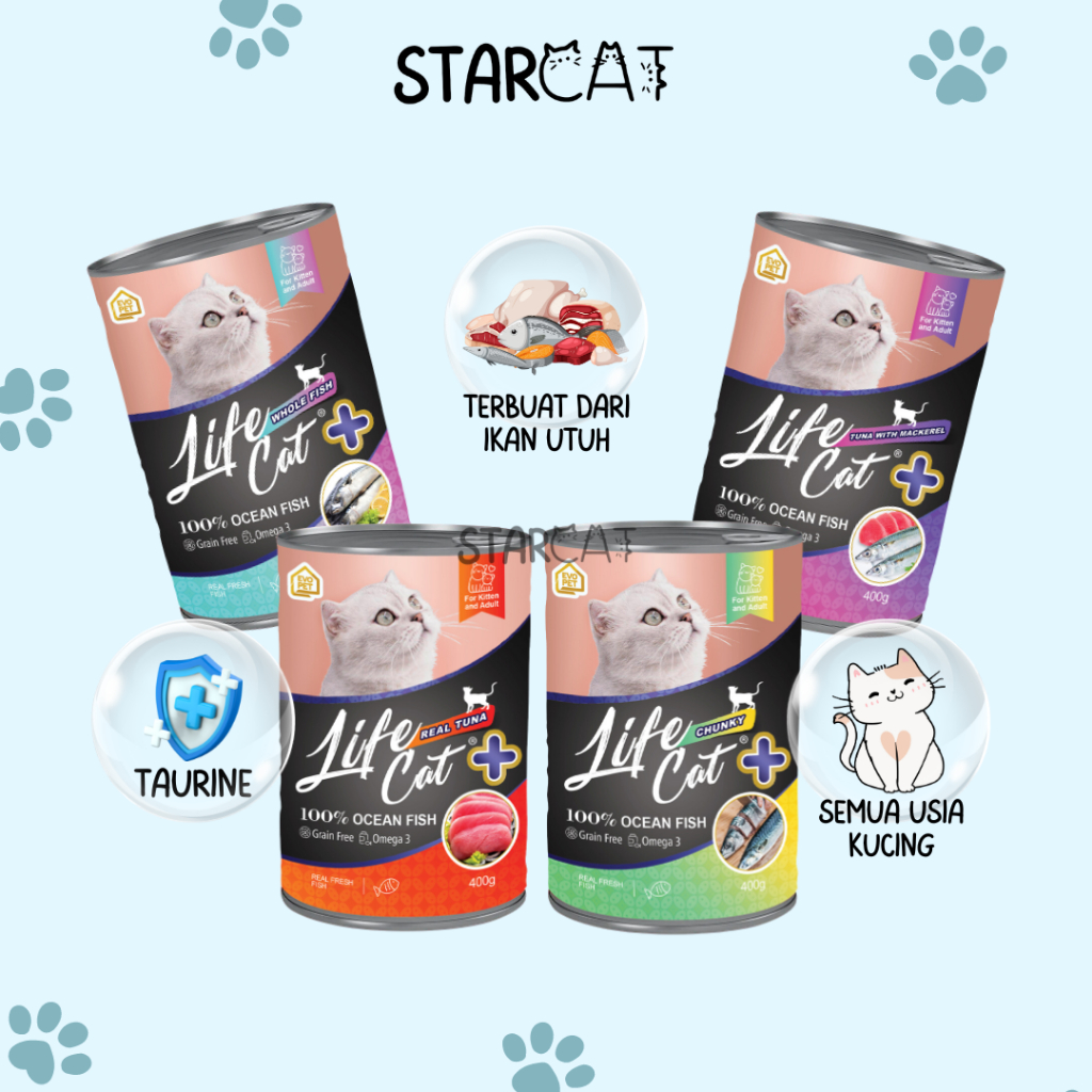 Jual Life Cat Plus Kaleng 400gr Makanan Basah Kucing Can Wet Food ...