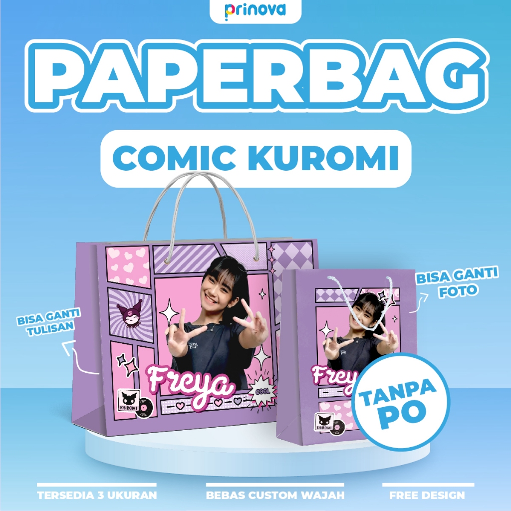 Jual Paper Bag Kado Custom foto komik | Shopee Indonesia