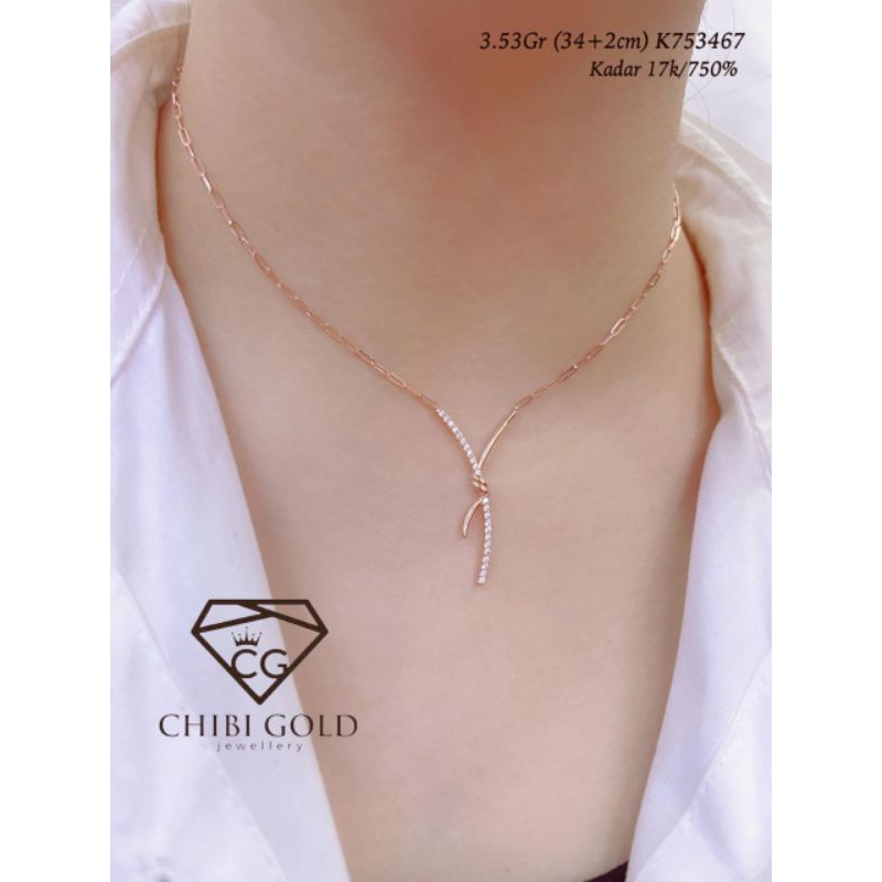 Jual CHIBI GOLD - Kalung koye emas 750 kadar 17k K753467 - chibigold ...