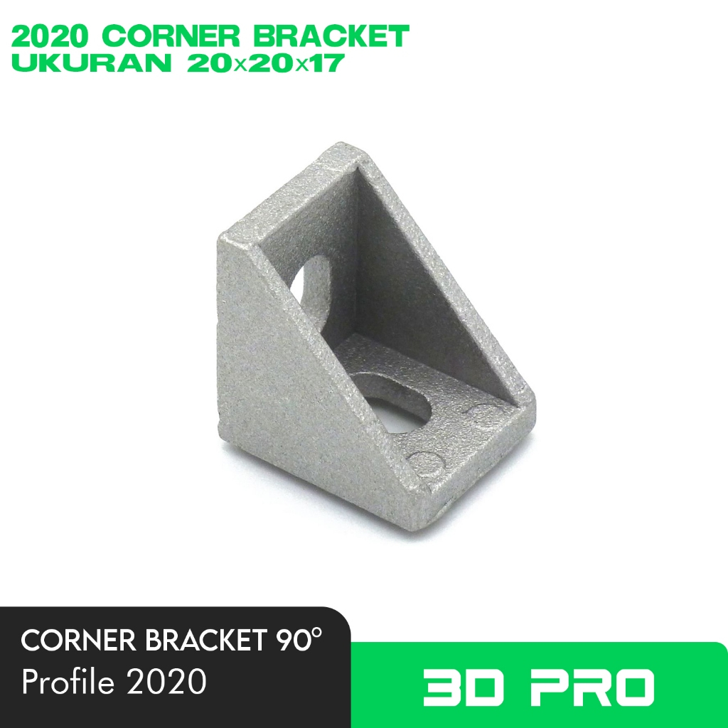 Jual Alumunium Bracket Corner Siku 2020 / Gusset corner Profile 2020 | Shopee Indonesia