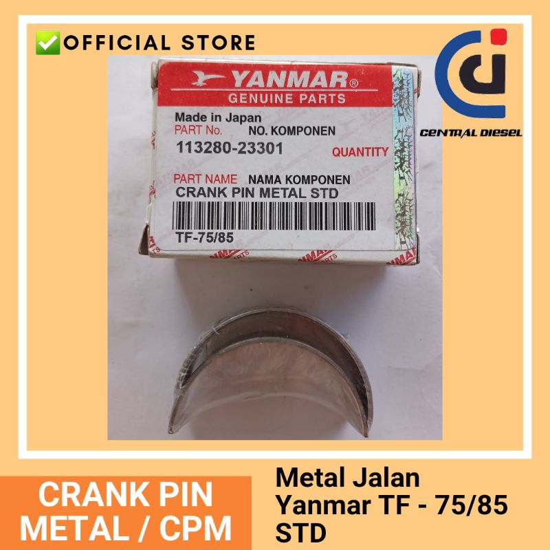 Jual Metal jalan CPM Crank Pin Metal Yanmar TF 75 TF 85 STD Merk Yanmar Genuine Parts | Shopee ...