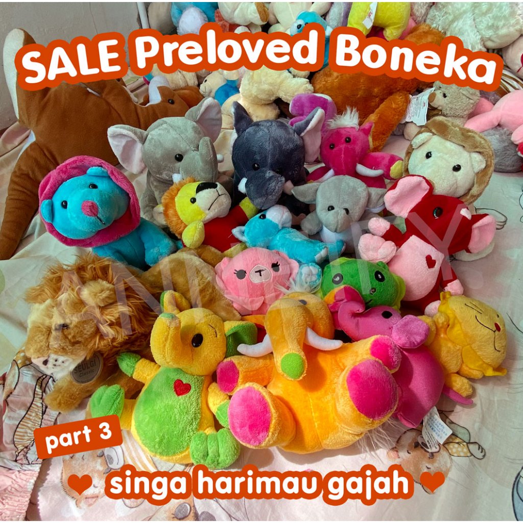 Jual Boneka Binatang Animal Singa Harimau Gajah Elephant Lion Tiger ...