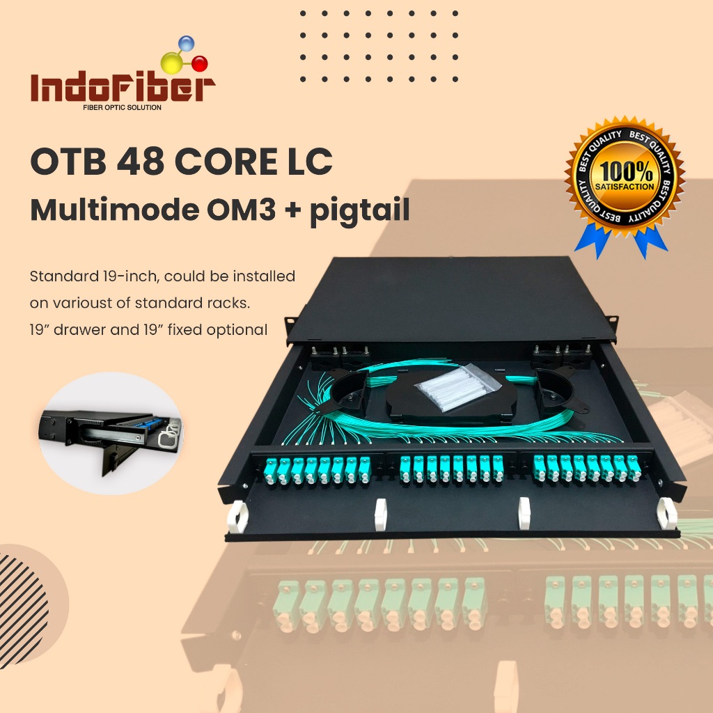 Jual Indofiber OTB 48 core LC Multimode OM3 rackmount sliding rail ...