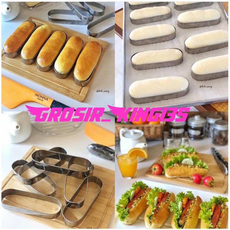 Jual 12 Pcs ring roti hotdog Cromboloni / ring burger/ ring cutter ...