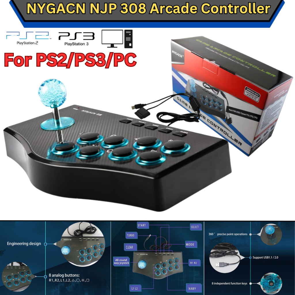 Jual NYGACN NJP 308 Joystick Arcade Game Pad PC PS2 PS3 Android ...
