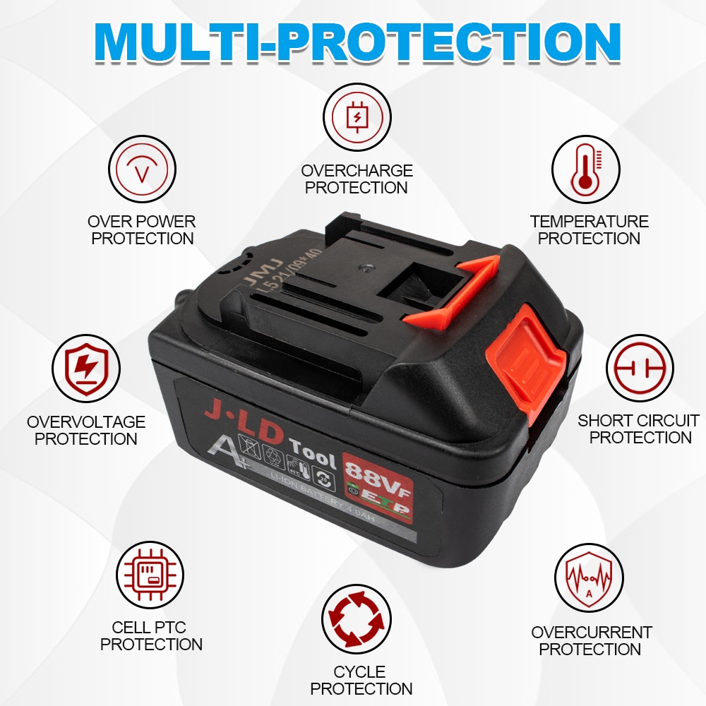 Jual JLD Baterai impact 88vf Baterai Bor Cordless 88Vf 4.0Ah impact jld ...