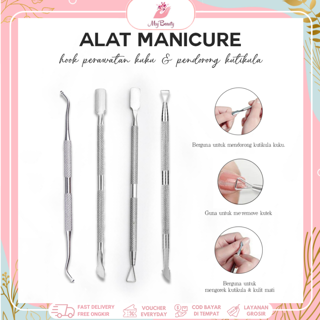 Jual MSY ALAT MANICURE PENDORONG KUTIKULA/CUTICLE PUSHER/HOOK PERAWATAN ...