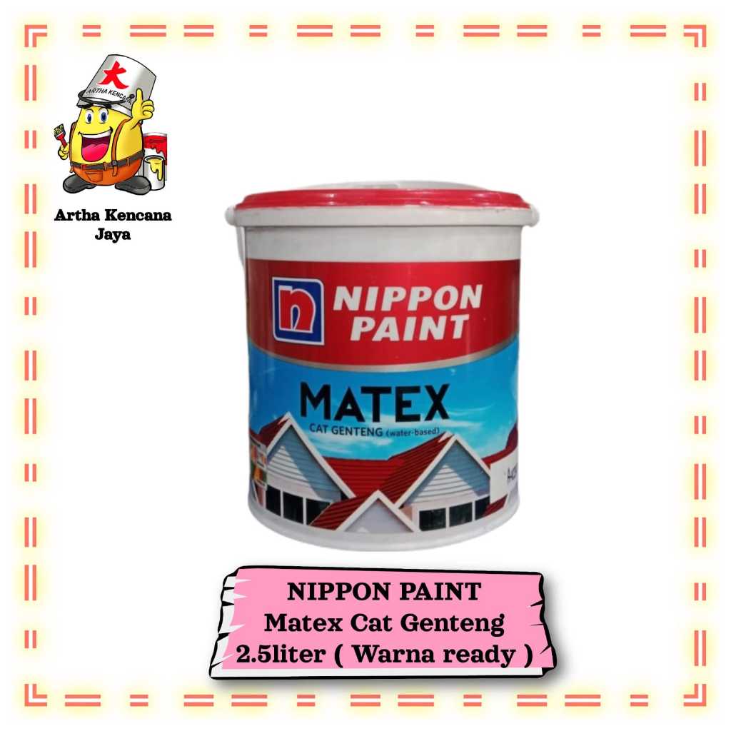 Jual NIPPON PAINT MATEX CAT GENTENG 2.5Liter ( Warna Ready ) | Shopee ...