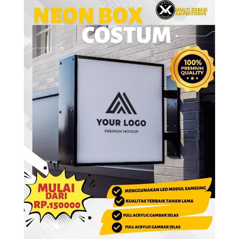 Jual NEON BOX KOTAK 1 SISI | Shopee Indonesia