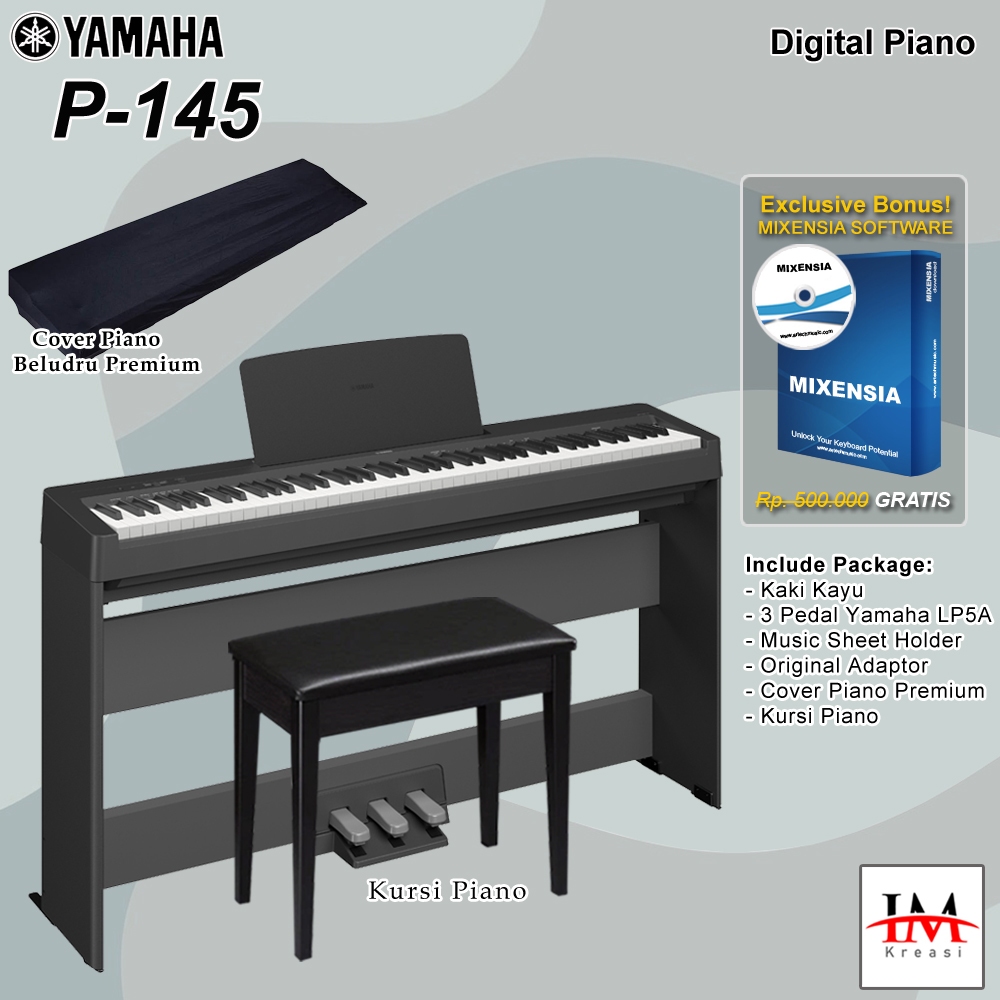 Jual Digital Piano Yamaha P145BT / P 145 / P145 / P 145BT / P145 B T ...