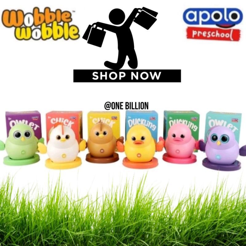Jual Ayam Wobble Wobble Apolo Bebek Burung Lucu Mainan Anak | Shopee ...