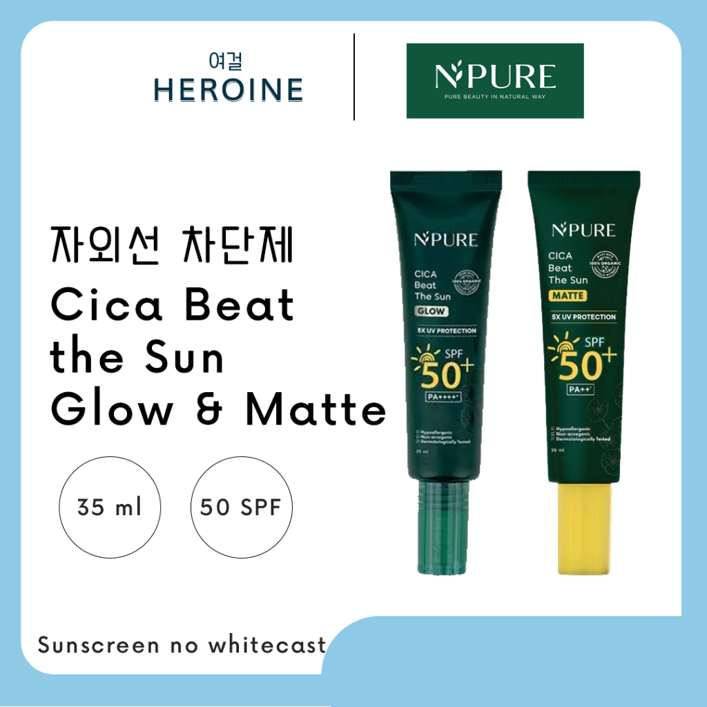 Jual ORIGINAL NPURE Cica Beat The Sun Sunscreen SPF 50 PA +++ Tabir ...