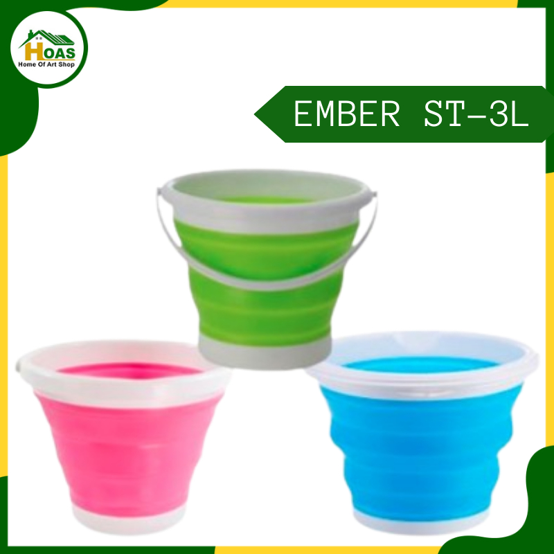 Jual Hoas ember Lipat Portable 3L Water Bucket Foldable Collapsible ...