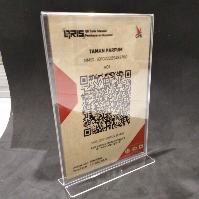 Jual stand Qris Akrilik A5 model tegak | Shopee Indonesia