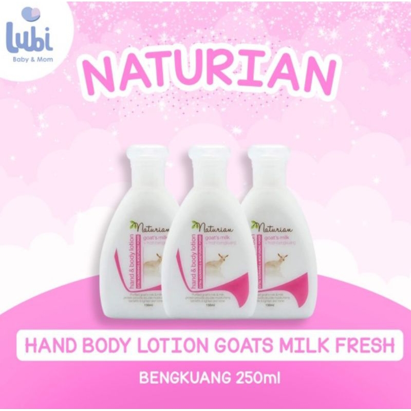 Jual Naturian Goats milk Cream Body Lotion Milk Fresh 3 varian 250 ml ...