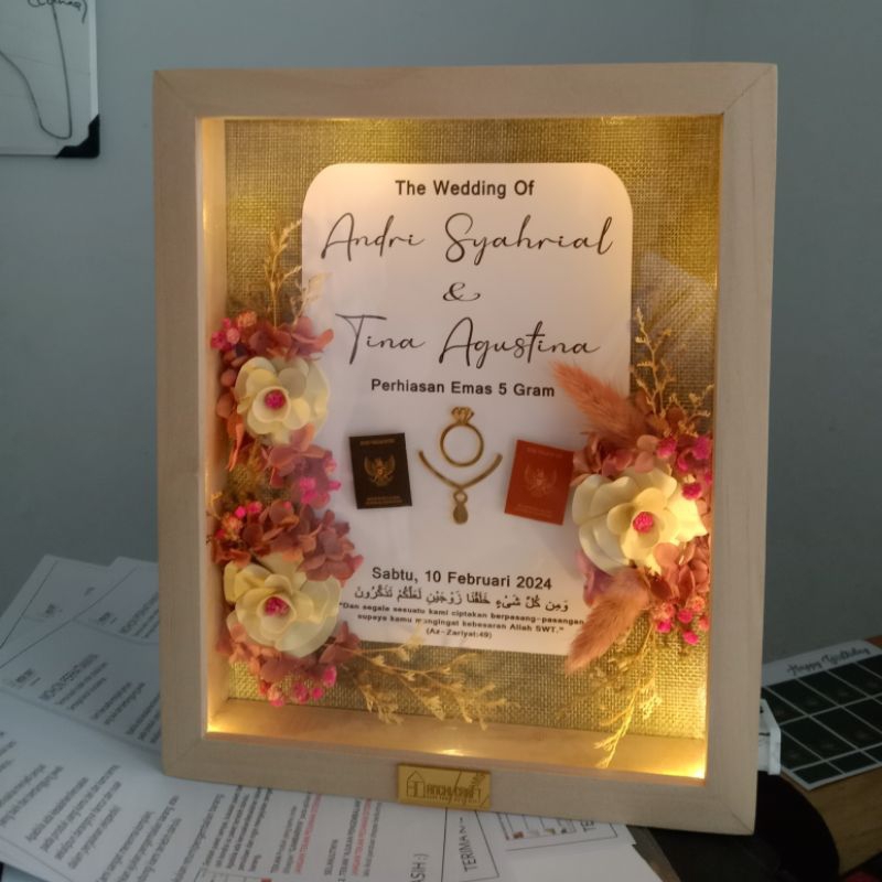 Jual Frame 3d 20x25,bingkai 3D 8R,frame mahar,pigura 3D,mahar,gift,kado ...