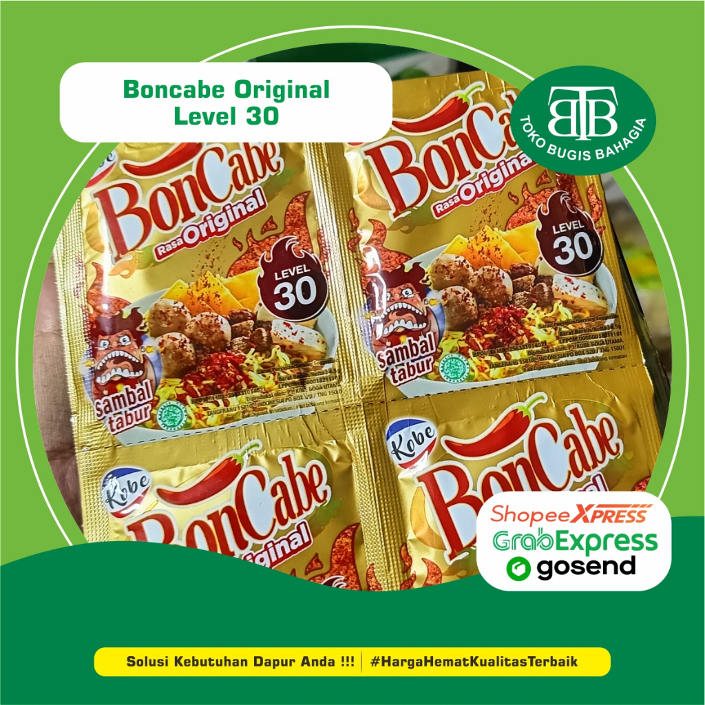 Jual Boncabe Kobe Sachet Level 30 Rasa Original/Sambel Tabur | Shopee ...