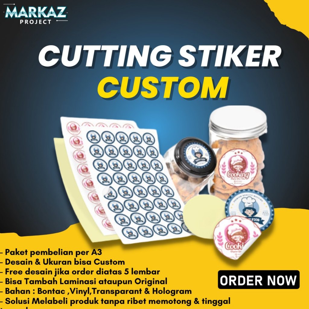 Jual (FREE DESAIN) CETAK STIKER STICKER LABEL MAKANAN / OLSHOP / BONTAX ...