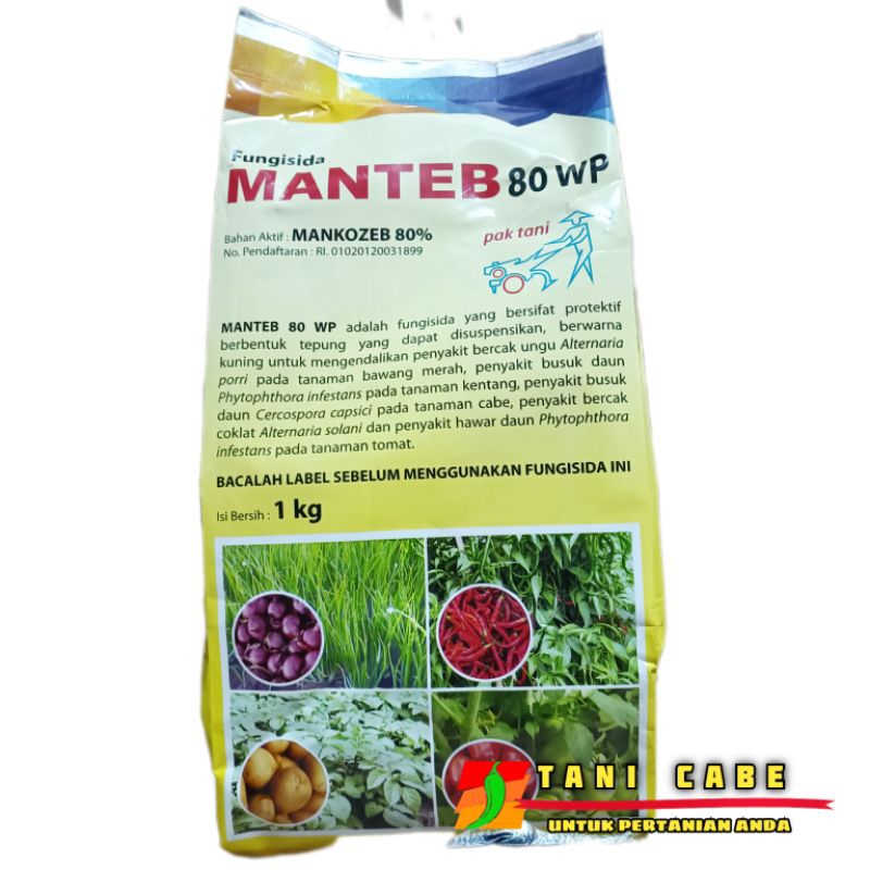 Jual FUNGISIDA MANTEB MANCOZEB 80 WP 1 KG KUNING | Shopee Indonesia