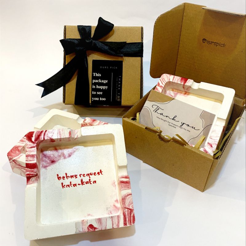 Jual Asbak Custom | Asbak Warna | Gift Box | Kado Cowok | Asbak Kata ...
