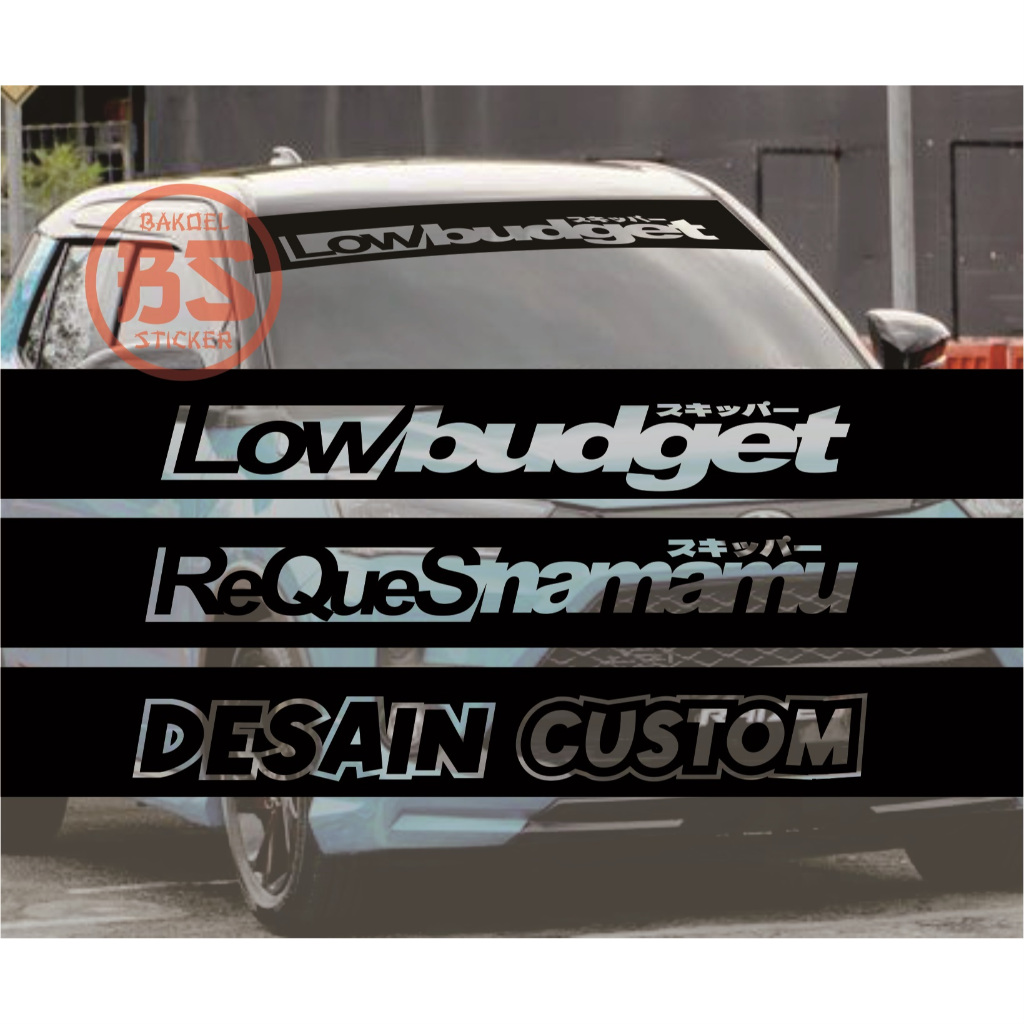 Jual Stiker Kaca Mobil Depan blok tulisan lubang (Bisa Costum dan ...