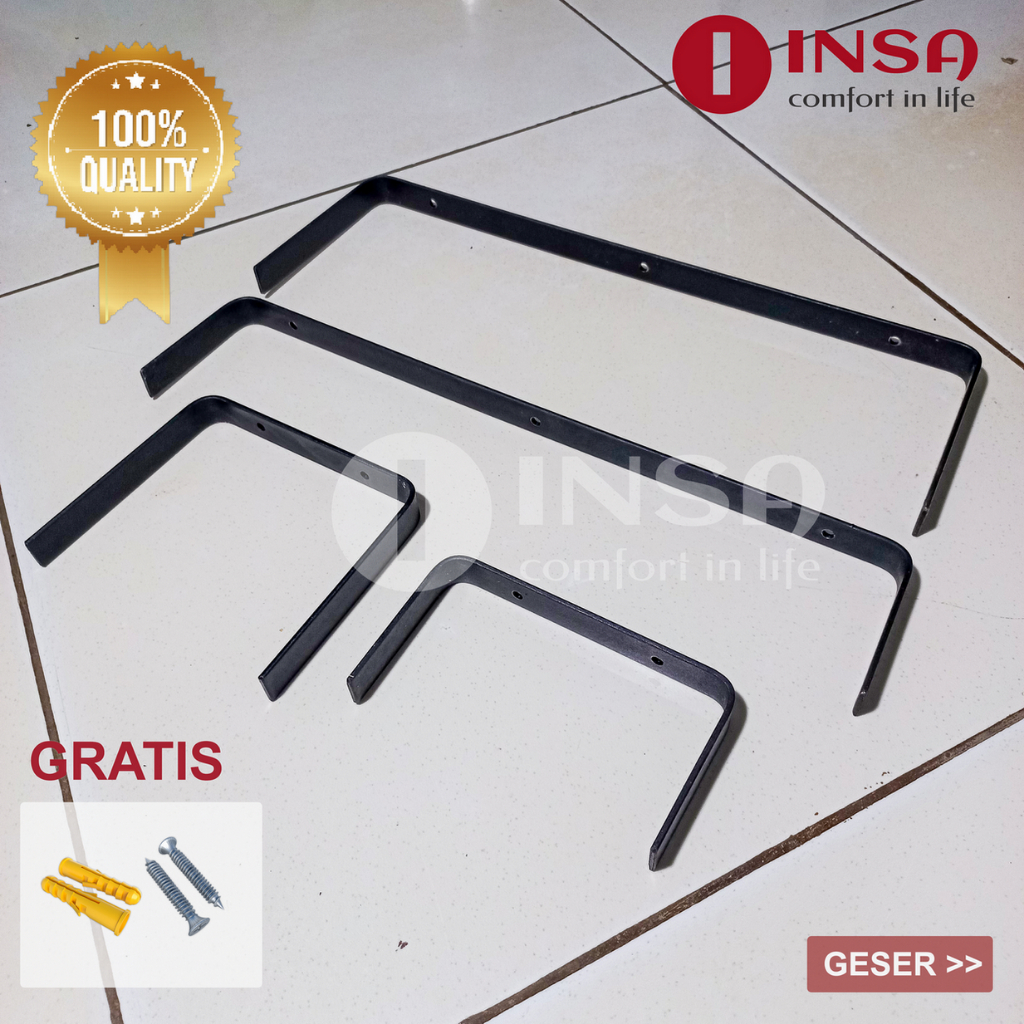 Jual Breket Brecket Penyangga Ambalan Hambalan Dinding Plat Besi U Kuat ...