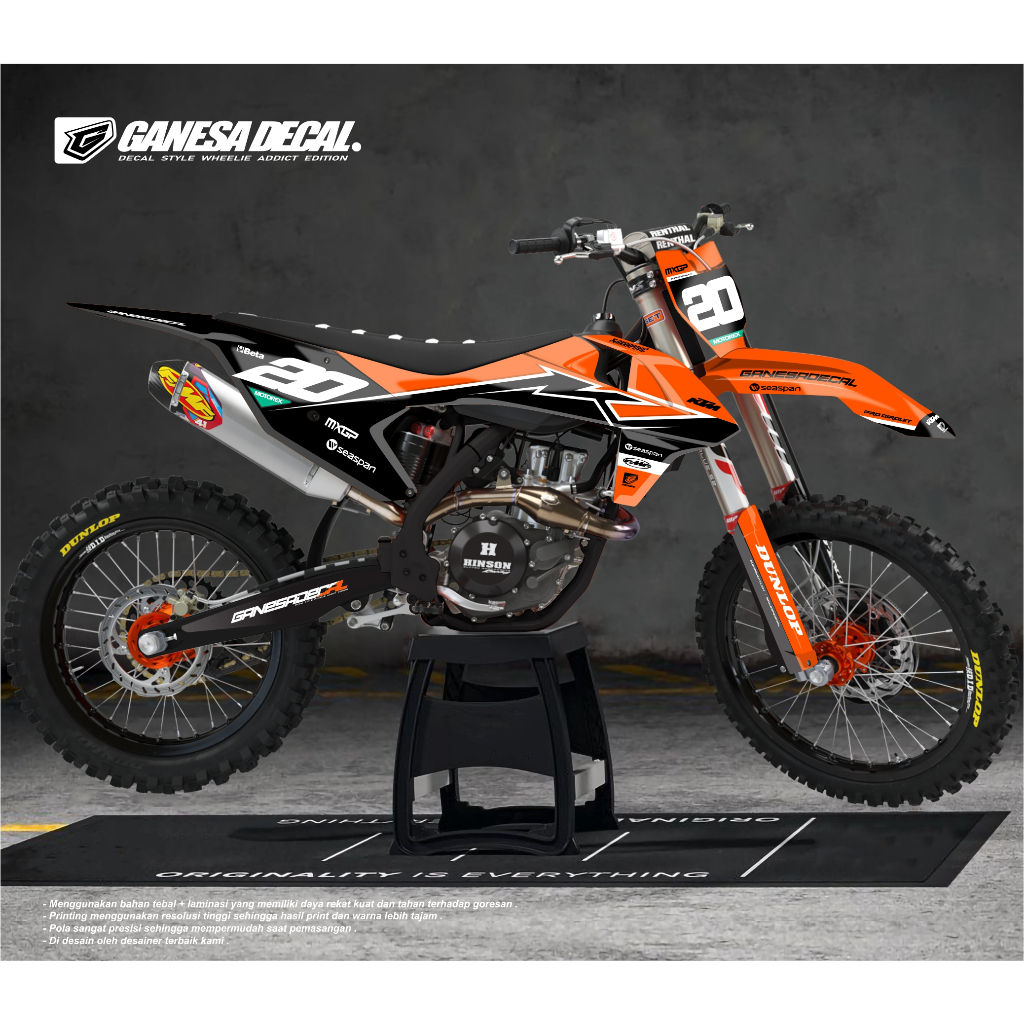 Jual Decal Sticker KTM 250 2015 - 2017 PREMIUM SUPERGLOSS Full Body ...