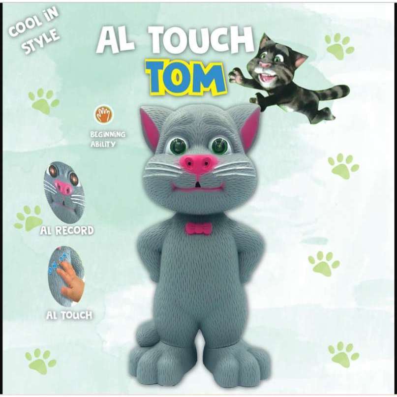Jual Tom AI TOUCH MAINAN talking tom cat sensor mata nyala rekam suara | Shopee Indonesia