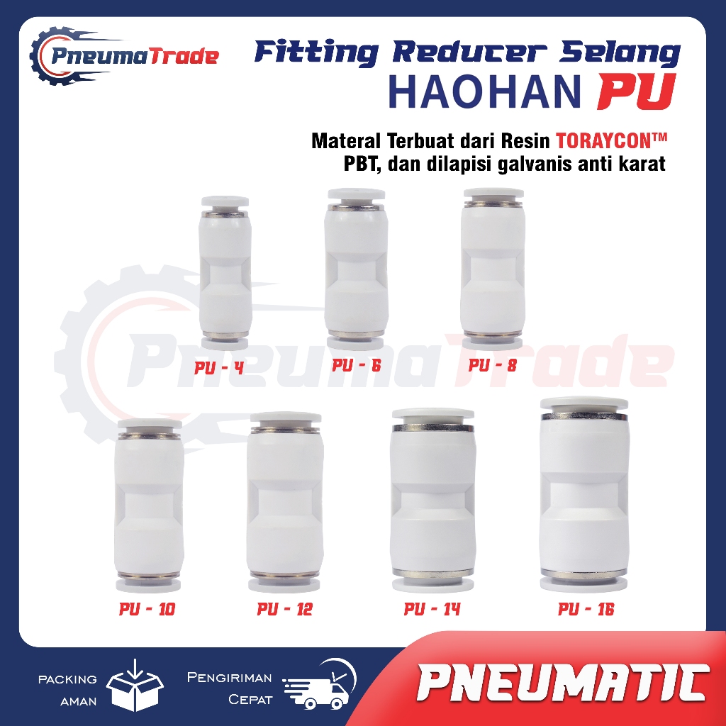 Jual FITTING PU SLIP LOCK JOINER KONEKTOR LURUS STRAIGHT PNEUMATIC ...