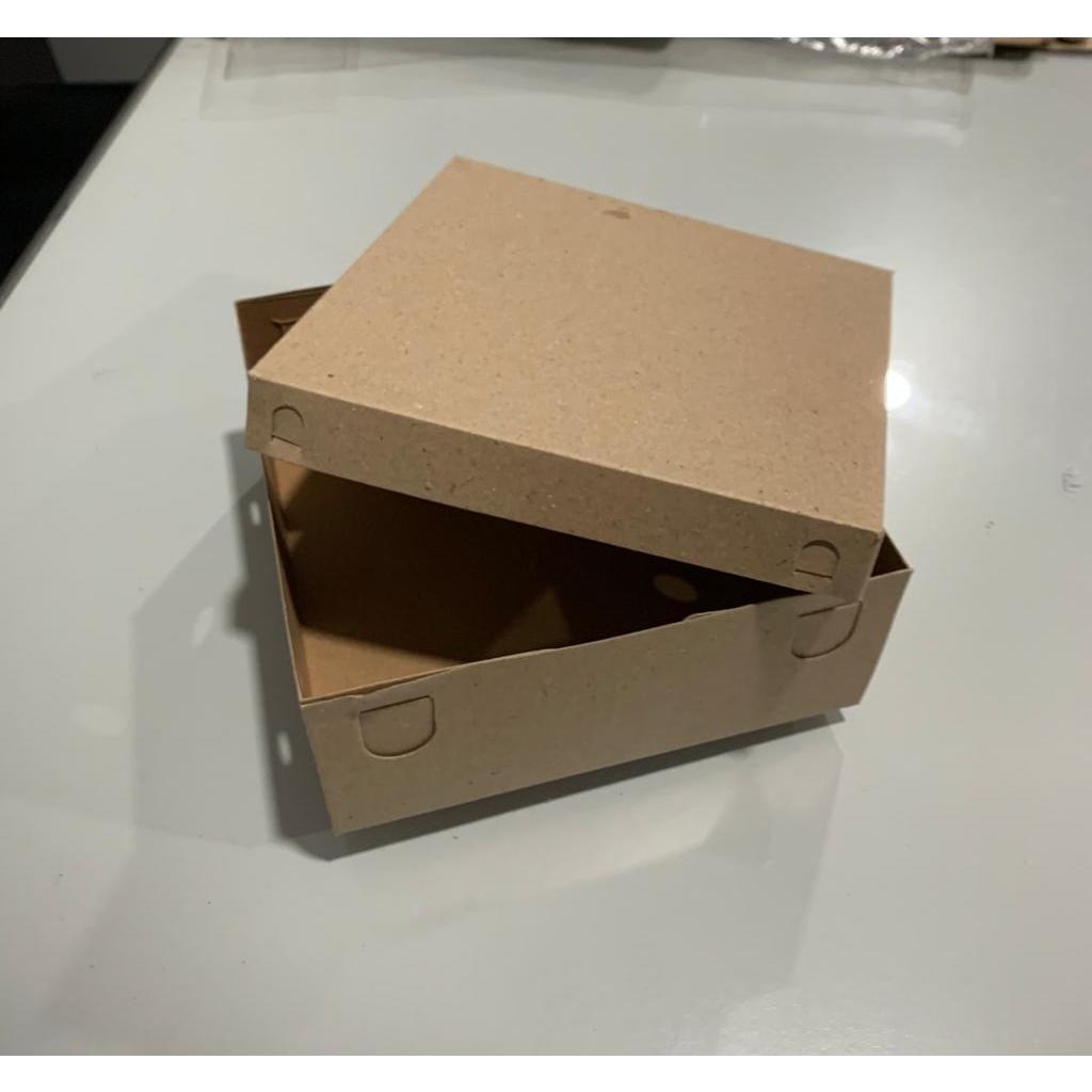 Jual Dus Kraft 15x15x7 Badan Tutup Pisah Non Laminasi Box / Nasi Berkat Hajatan 15 x 15 x 7 ...