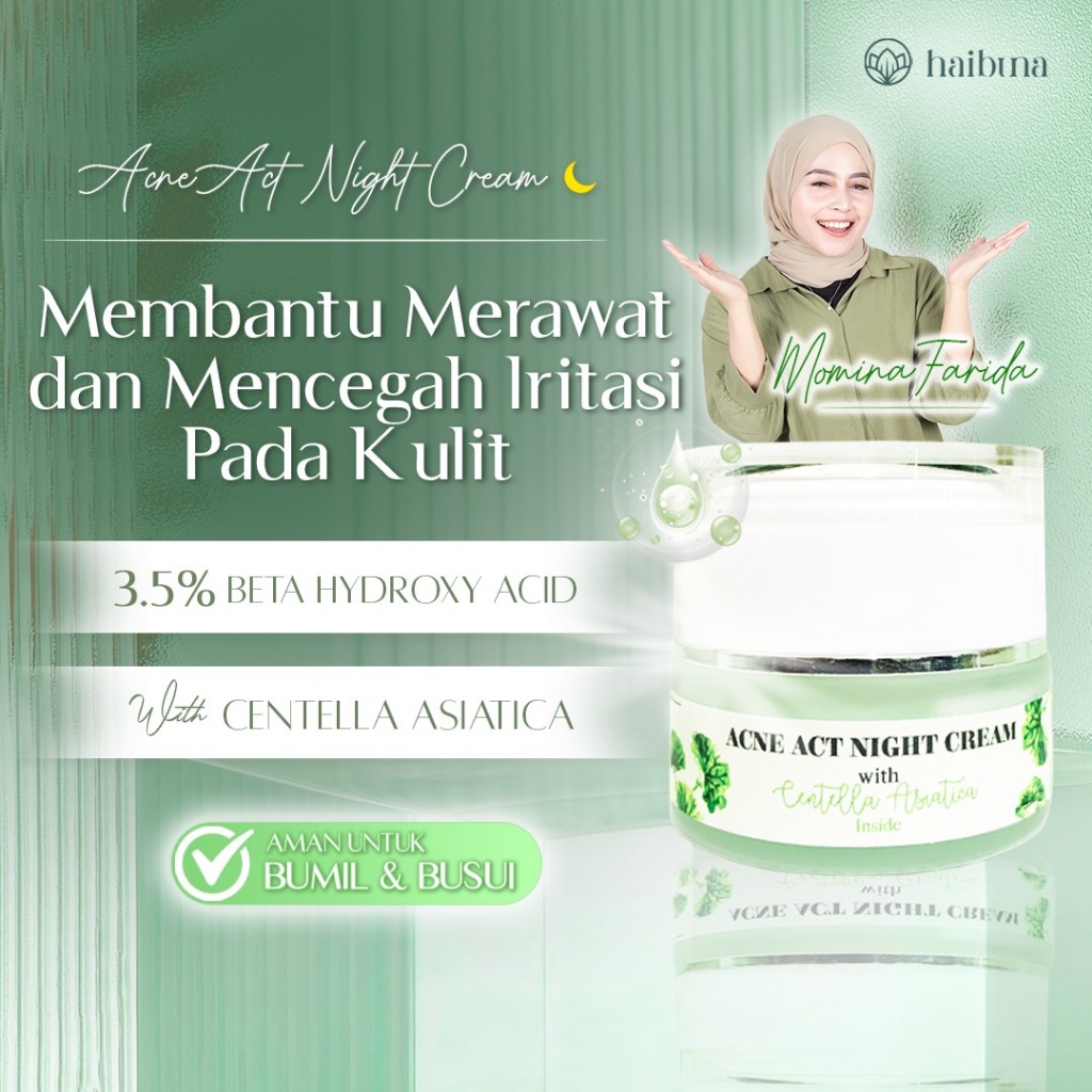 Jual Haibuna Acne Act Night Cream - Haibuna Cream Malam 20g Pembersih ...