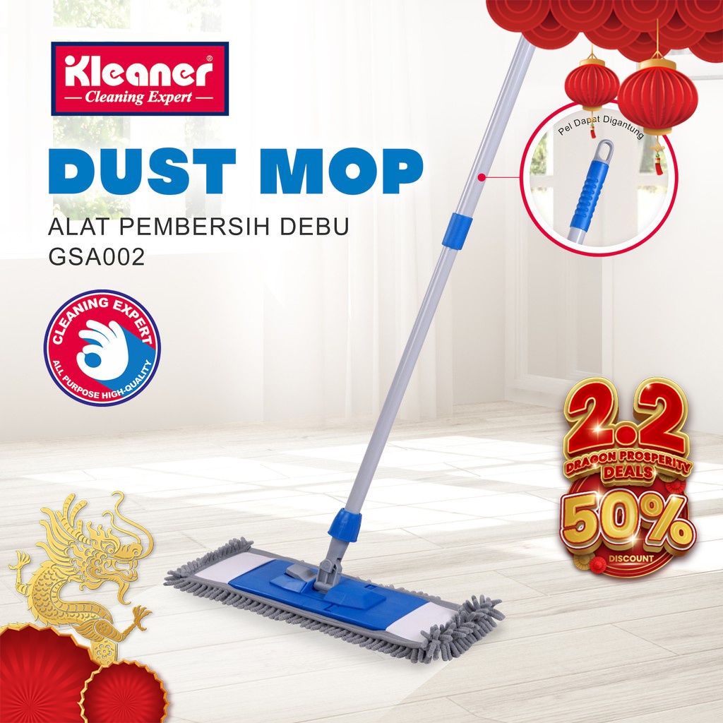 Jual Kleaner Alat Pel Sapu Debu 1 Set Bahan Microfiber Dust Mop Pembersih Lantai GSA002 | Shopee ...