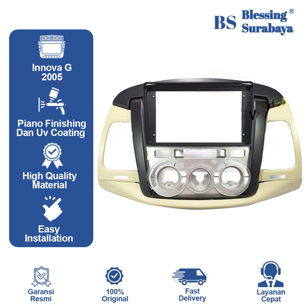 Jual Frame Headunit Toyota Innova Type G 2005-2010 9 Inch Ac Manual ...