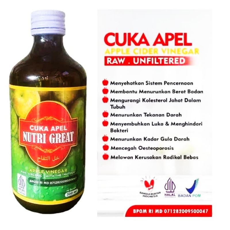 Jual CUKA APEL NUTRI GREAT ORIGINAL 100% CUKA APEL MURNI | Shopee Indonesia