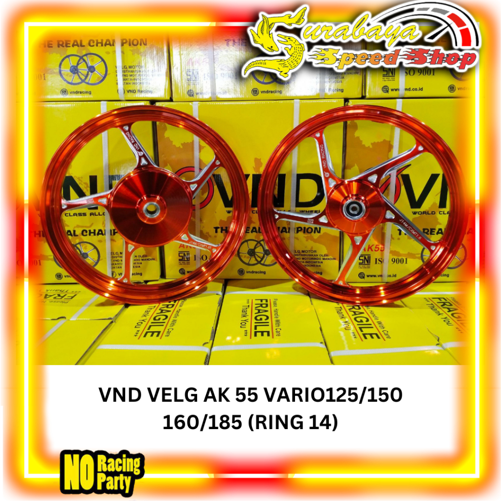 Jual VND Velg Tipe AK 55 Vario125 Vario150 Ukuran 160/185 Ring 14 SET DEPAN BELAKANG Original ...